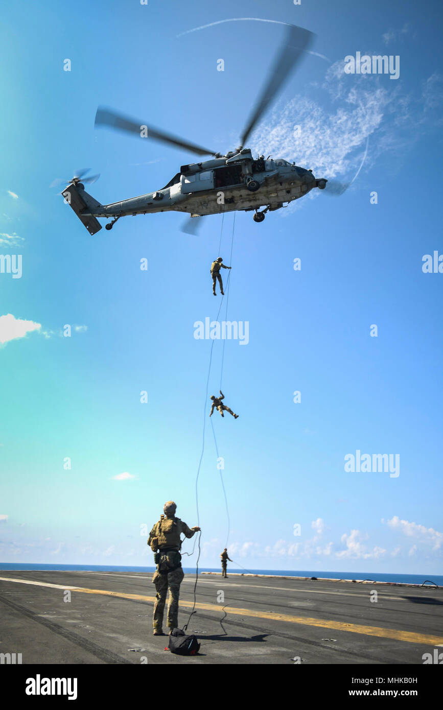 INDIAN OCEAN (March 27, 2018) Sailors, assigned to Explosive Ordnance ...