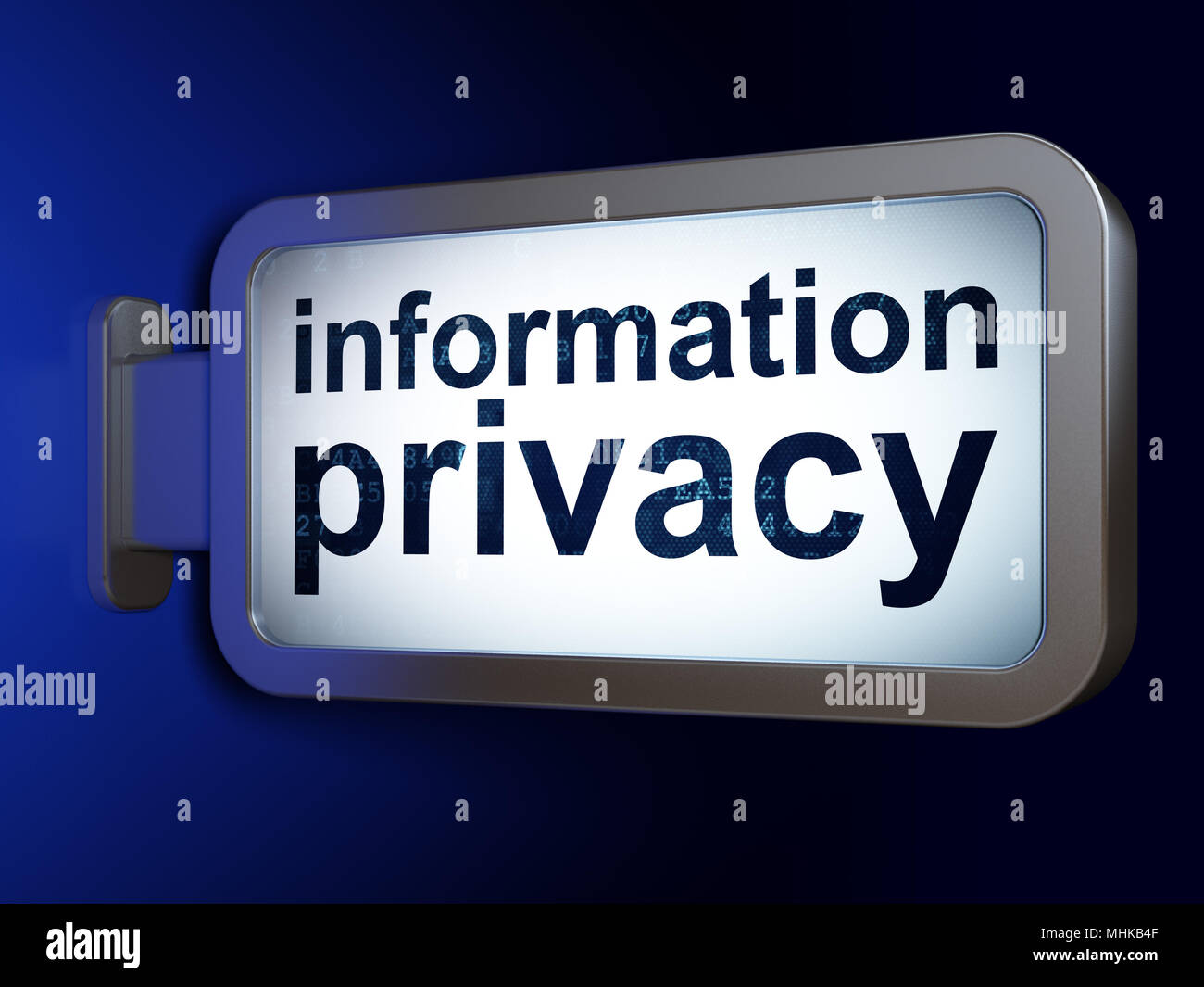Protection concept: Information Privacy on billboard background Stock ...