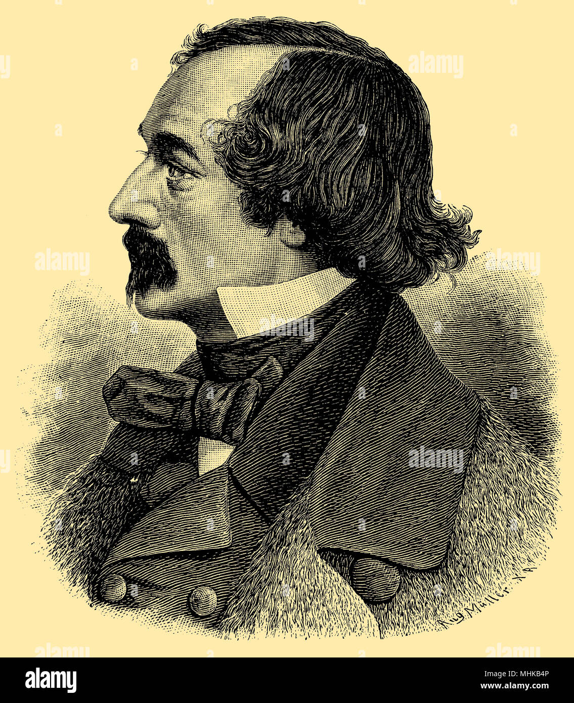 Elisha Kent Kane (geb. 3. Febraur 1820, gest. 16. Februar 1857 Stock ...