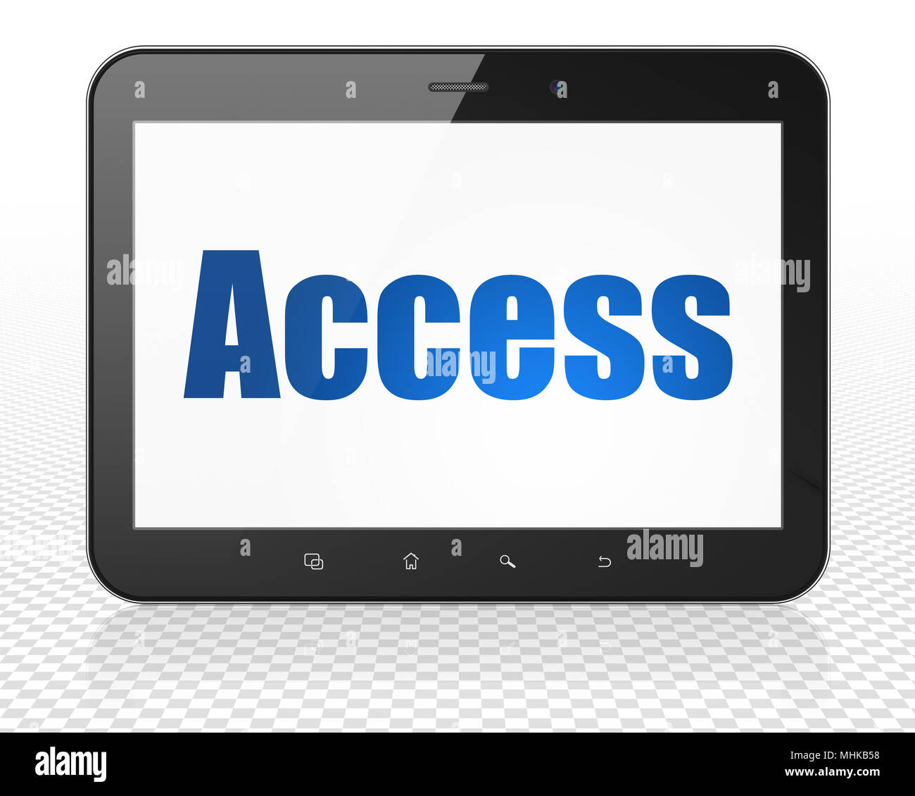 Safety concept: Tablet Pc Computer with Access on display Stock Photo ...