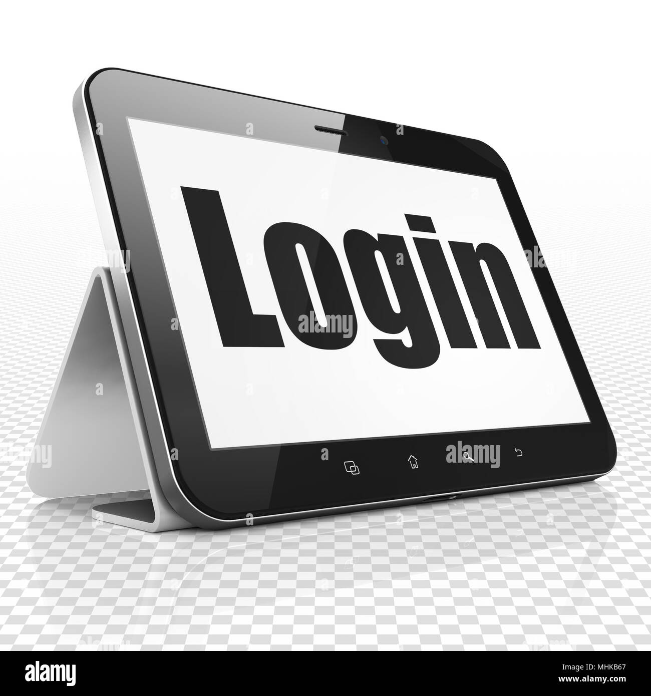 Security concept: Tablet Computer with Login on display Stock Photo - Alamy