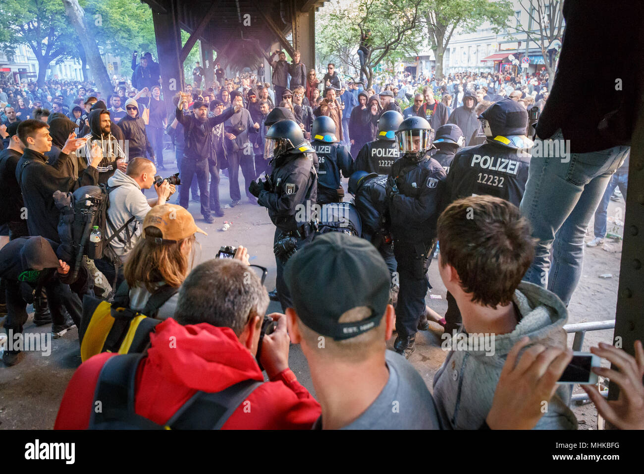 Berlin, Germany on May 1, 2018. Impressions from the May Day ...