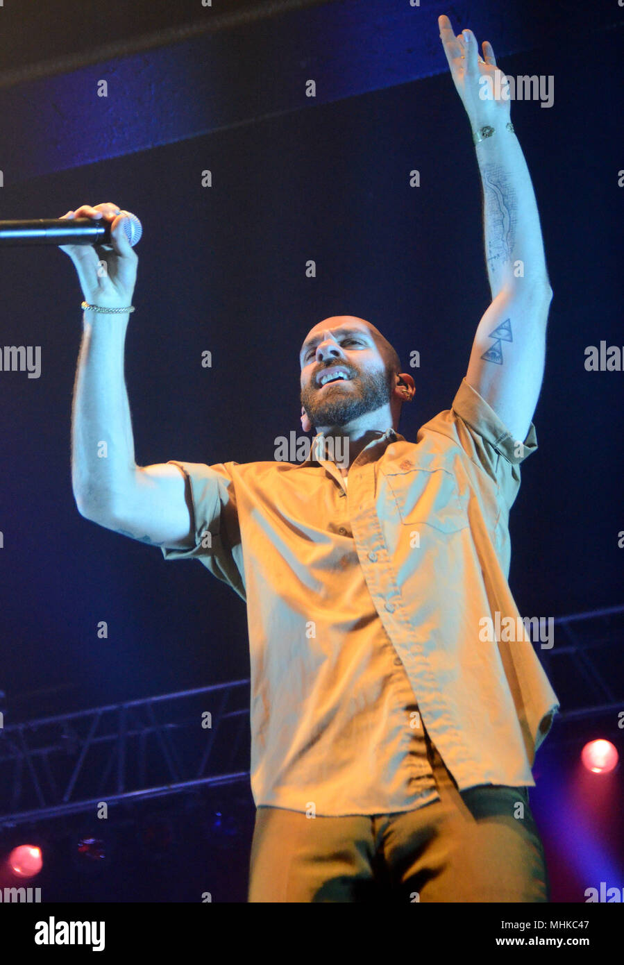 Milwaukee, Wisconsin, USA. 29th Apr, 2018. Lead singer Sam Harris of ...