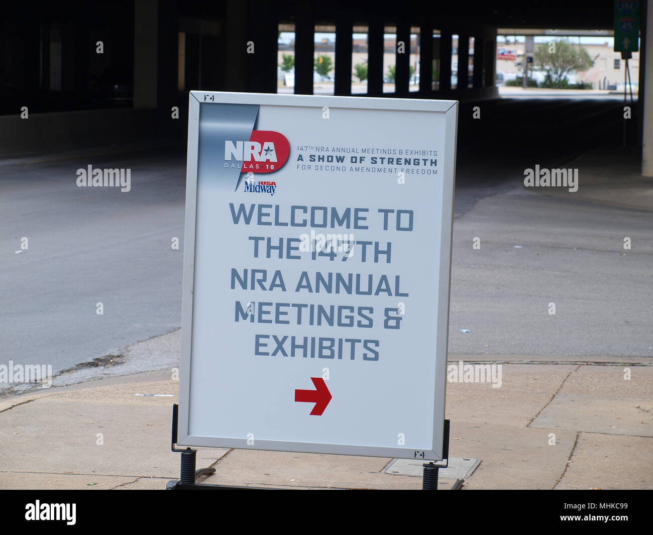 Dallas,01 May2018. The stage is set for the beginning of the NRA's ...