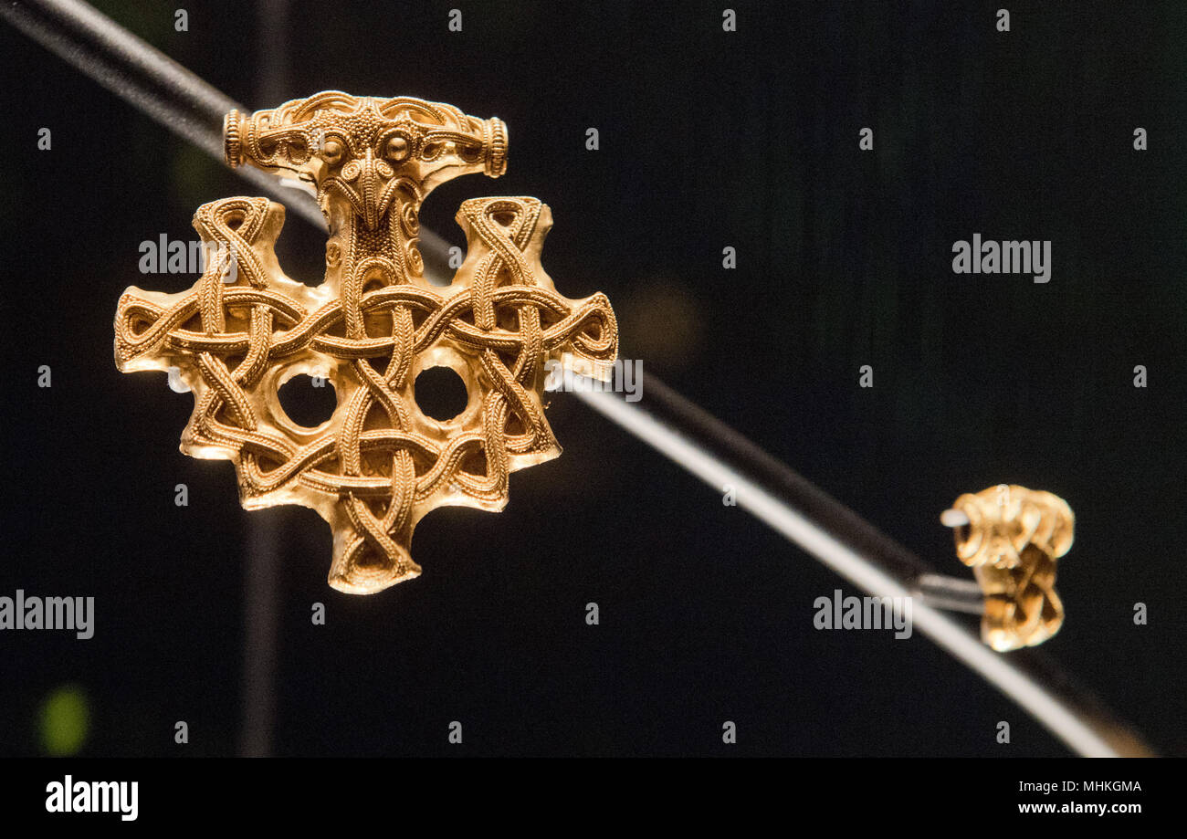 14 April 2018, Germany, Schaprode: One of several pieces of the ...