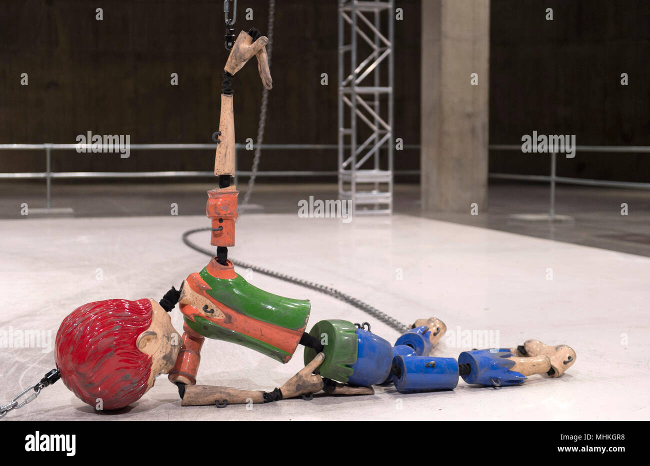 Tate Modern London, UK. 2 May, 2018. Colored Sculpture by American ...