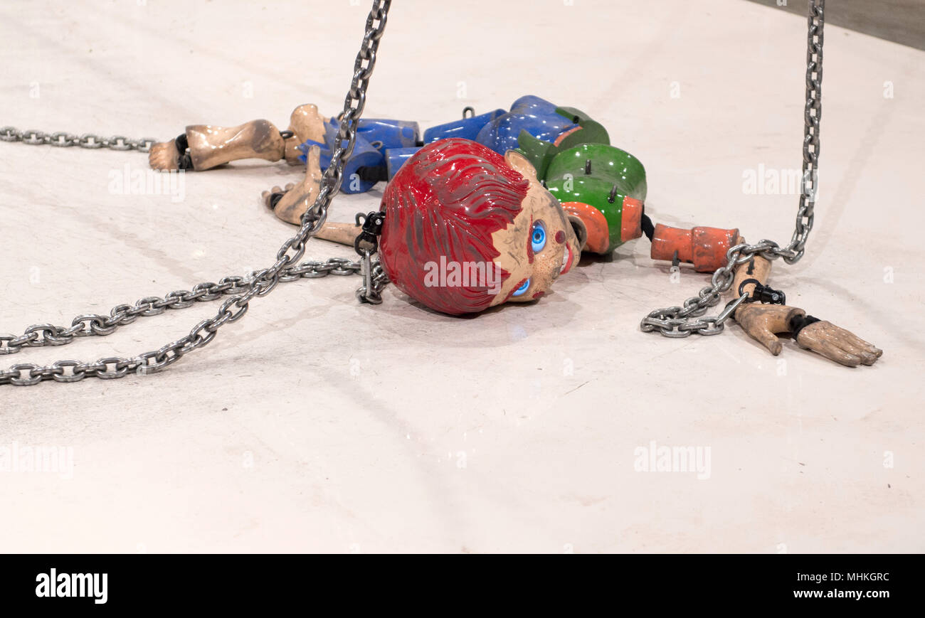 Tate Modern London, UK. 2 May, 2018. Colored Sculpture by American ...