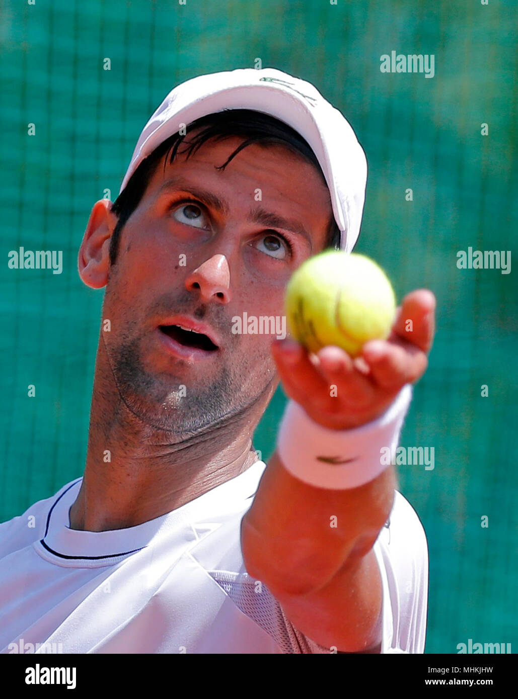 Serbias novak djokovic during a training session hi-res stock ...