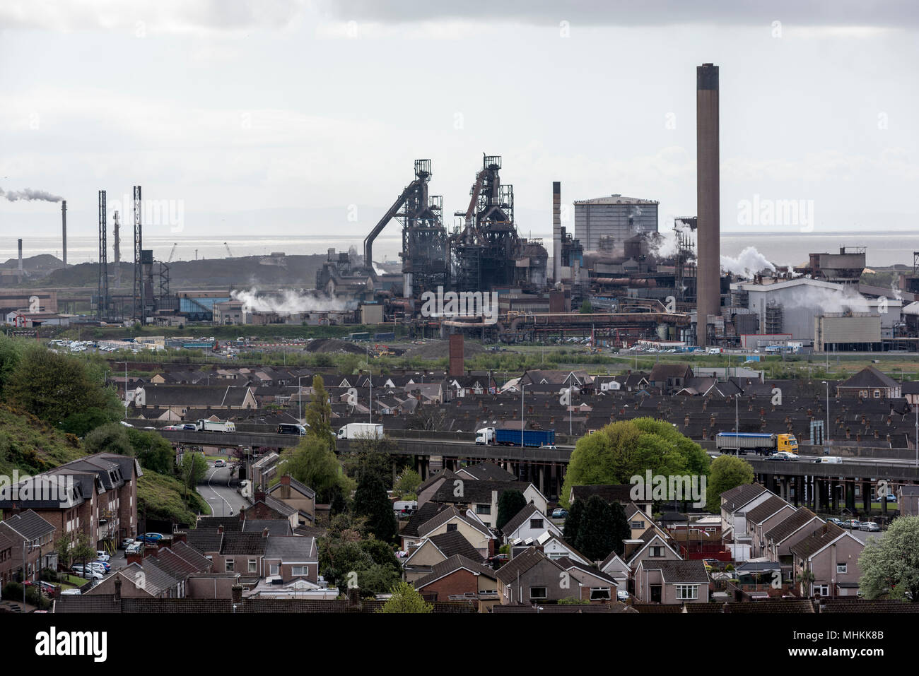 2nd May, 2018. Port Talbot, Wales, UK. Port Talbot in South Wales has ...