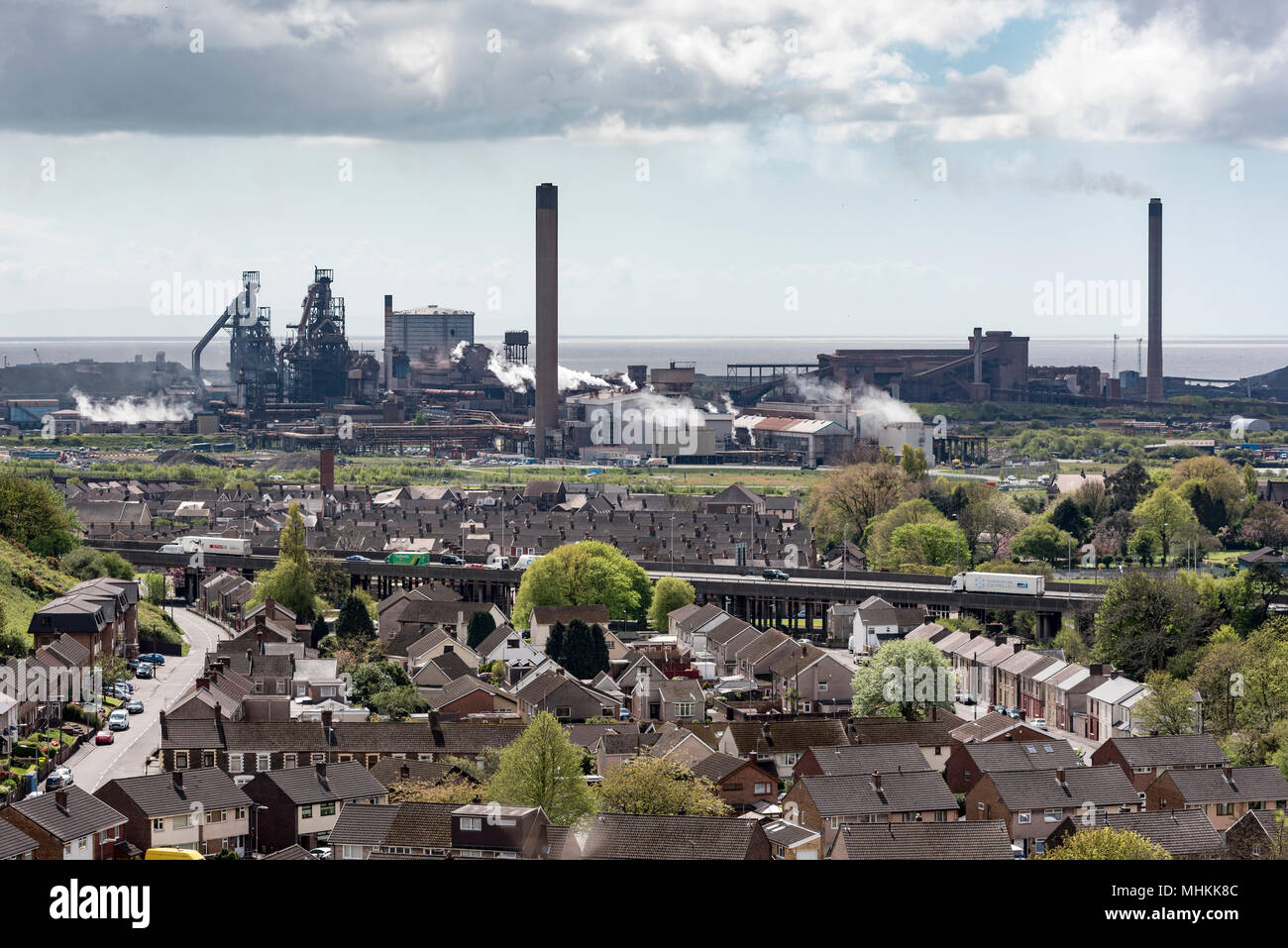 2nd May, 2018. Port Talbot, Wales, UK. Port Talbot in South Wales has ...