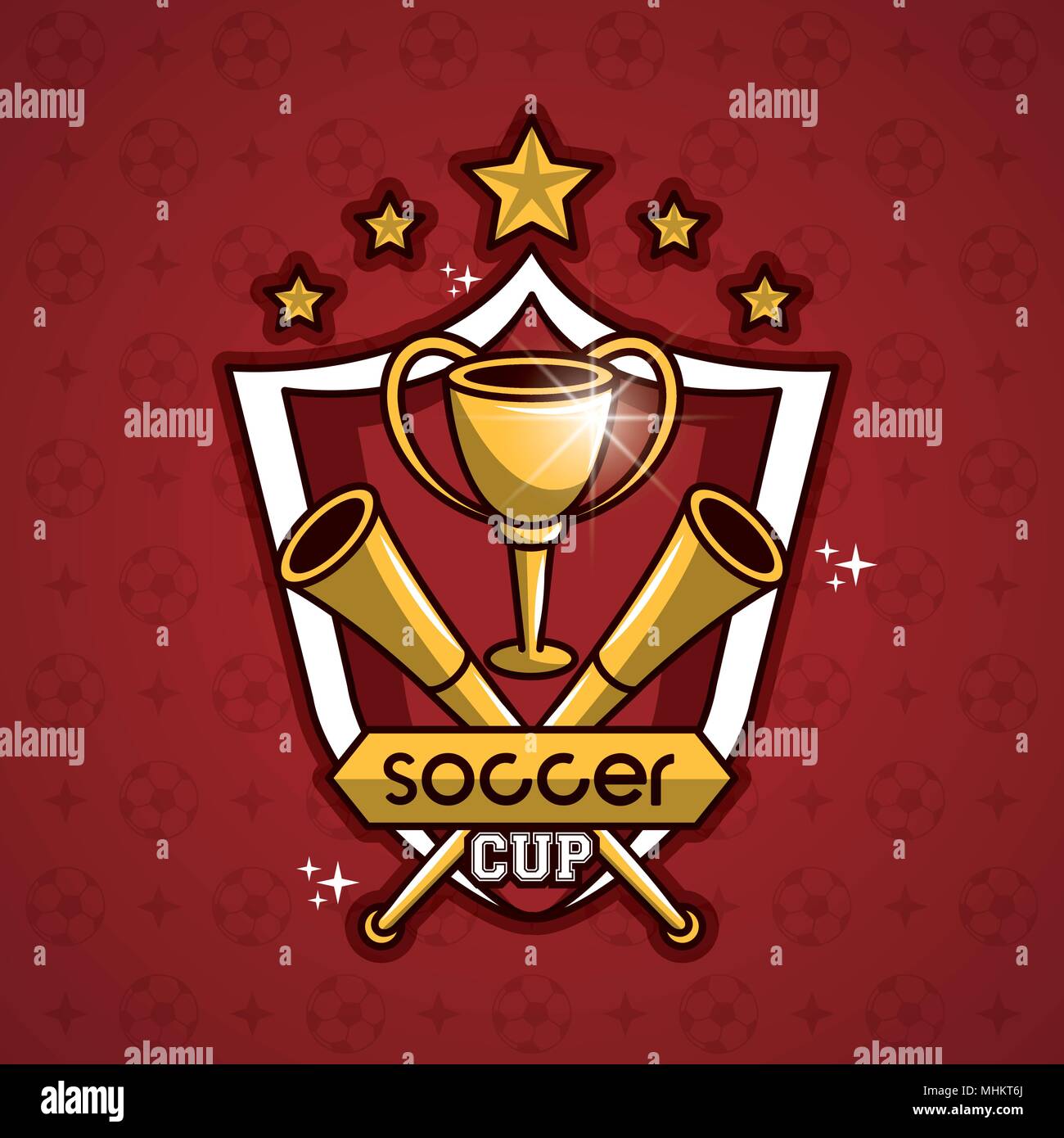 Soccer cup emblem Stock Vector Image & Art - Alamy