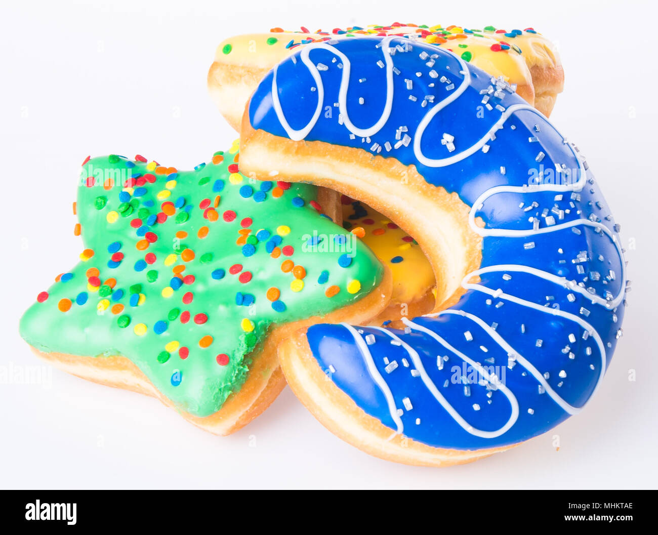 donut. moon shape donut on background Stock Photo - Alamy