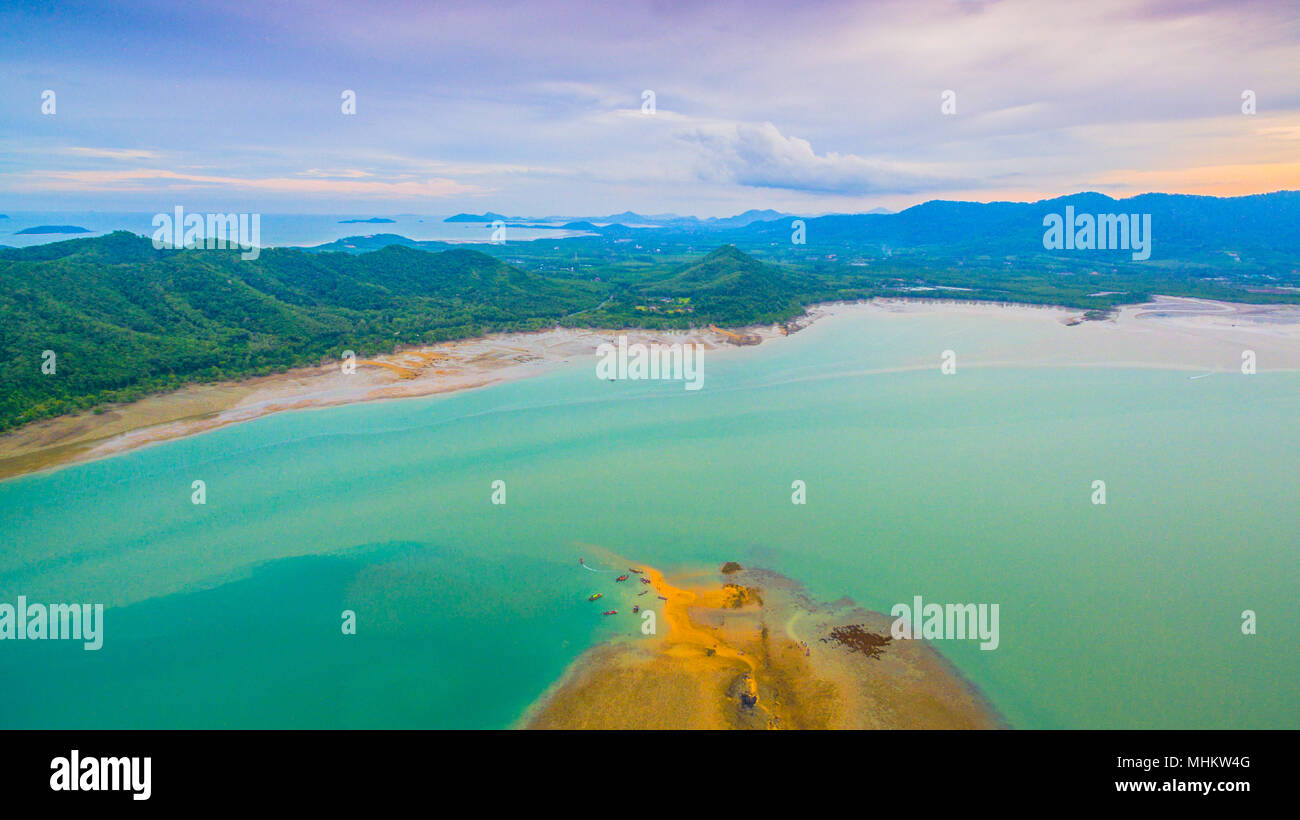 aerial photo graphy during low tide we can see a lot of coral reef ...