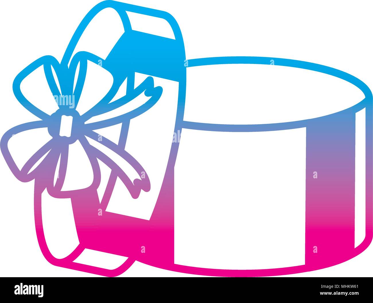 degraded line present gift decotaion to party event Stock Vector Image ...