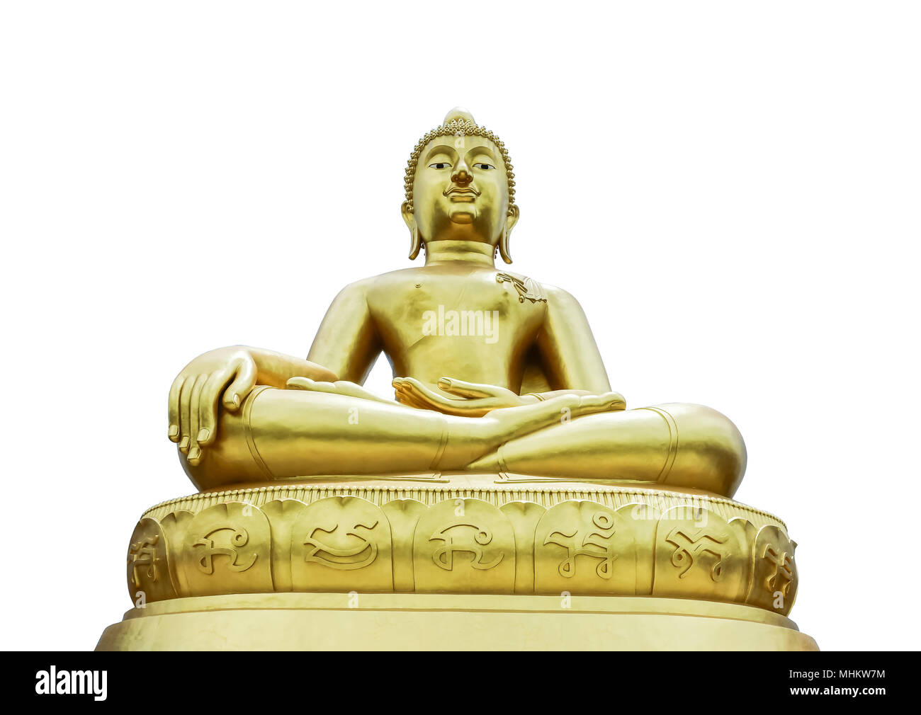 Buddha statue isolated on white background Stock Photo - Alamy