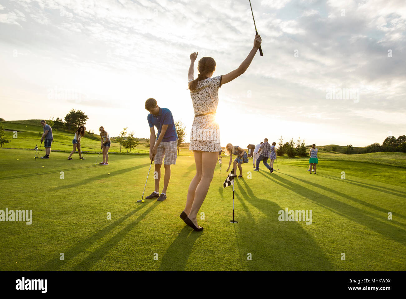 Golf lesson hi-res stock photography and images - Alamy