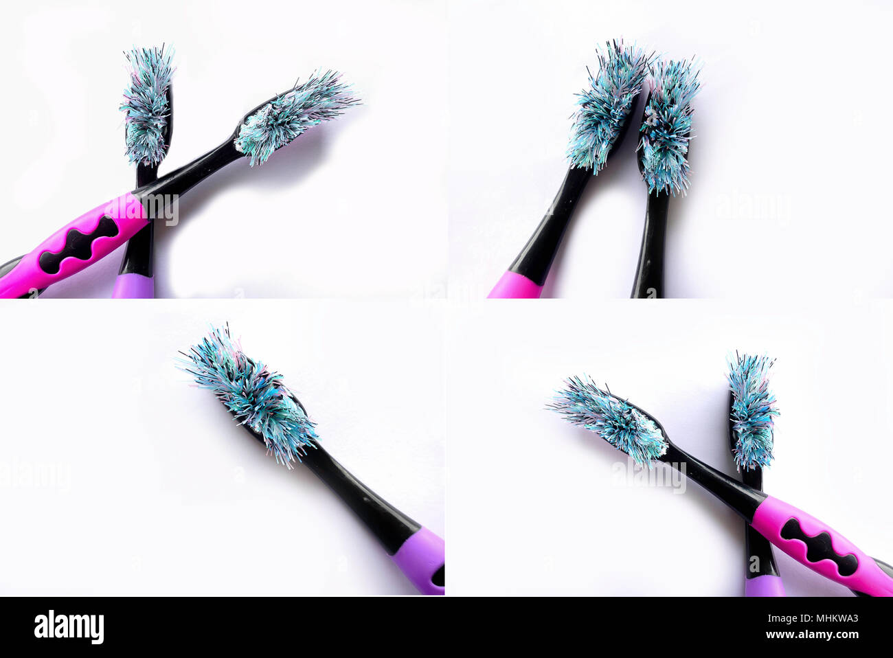 Toothbrush green old close hi-res stock photography and images - Alamy