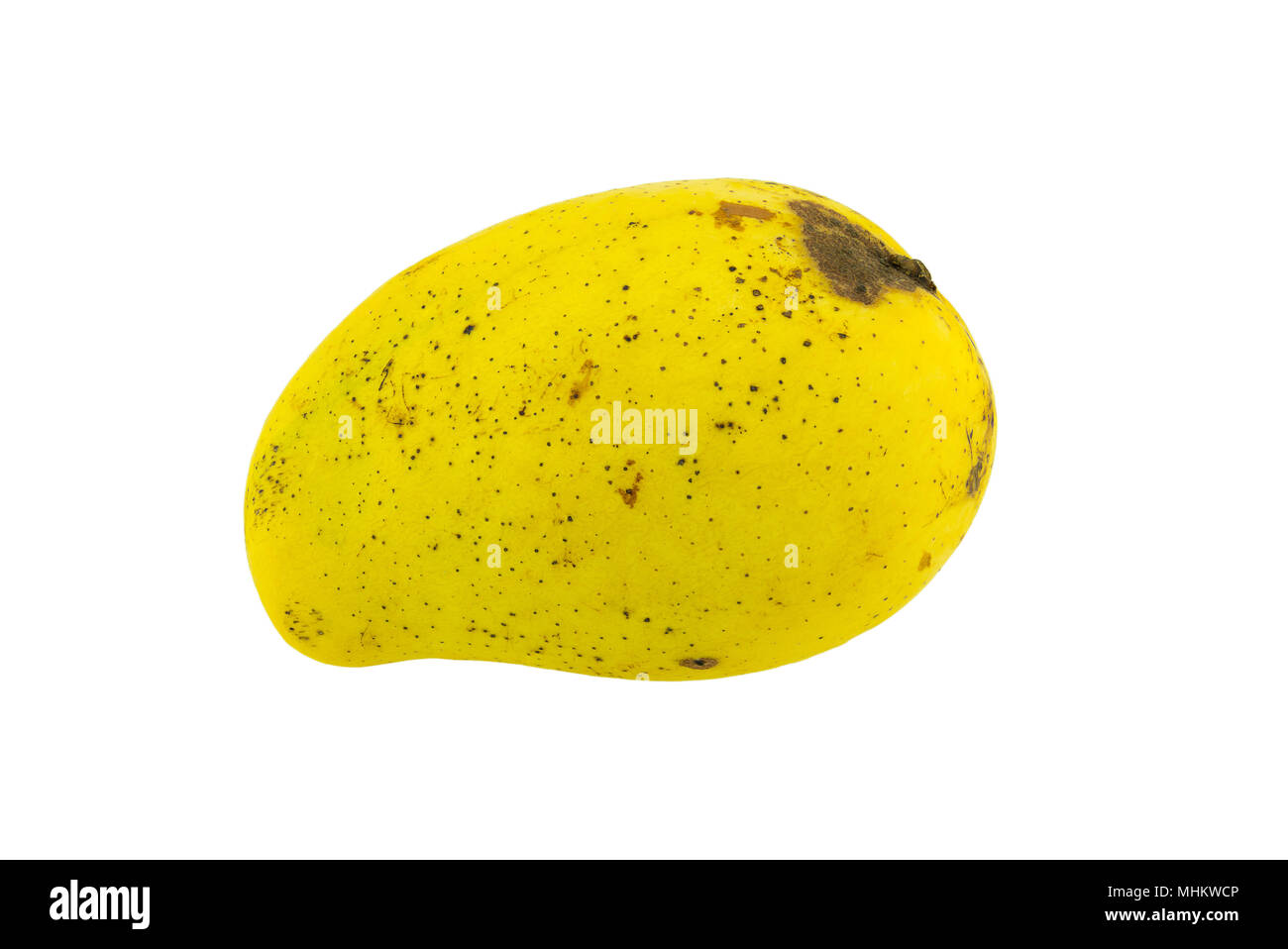 Yellow mango isolated on a white background Stock Photo - Alamy