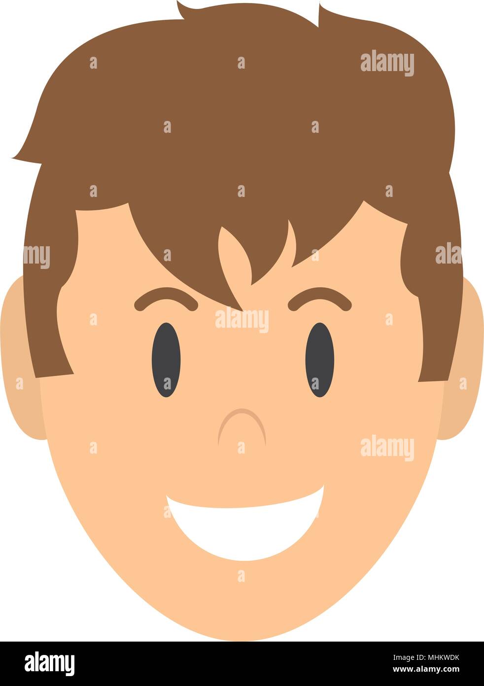 happy man head with facial expression Stock Vector Image & Art - Alamy