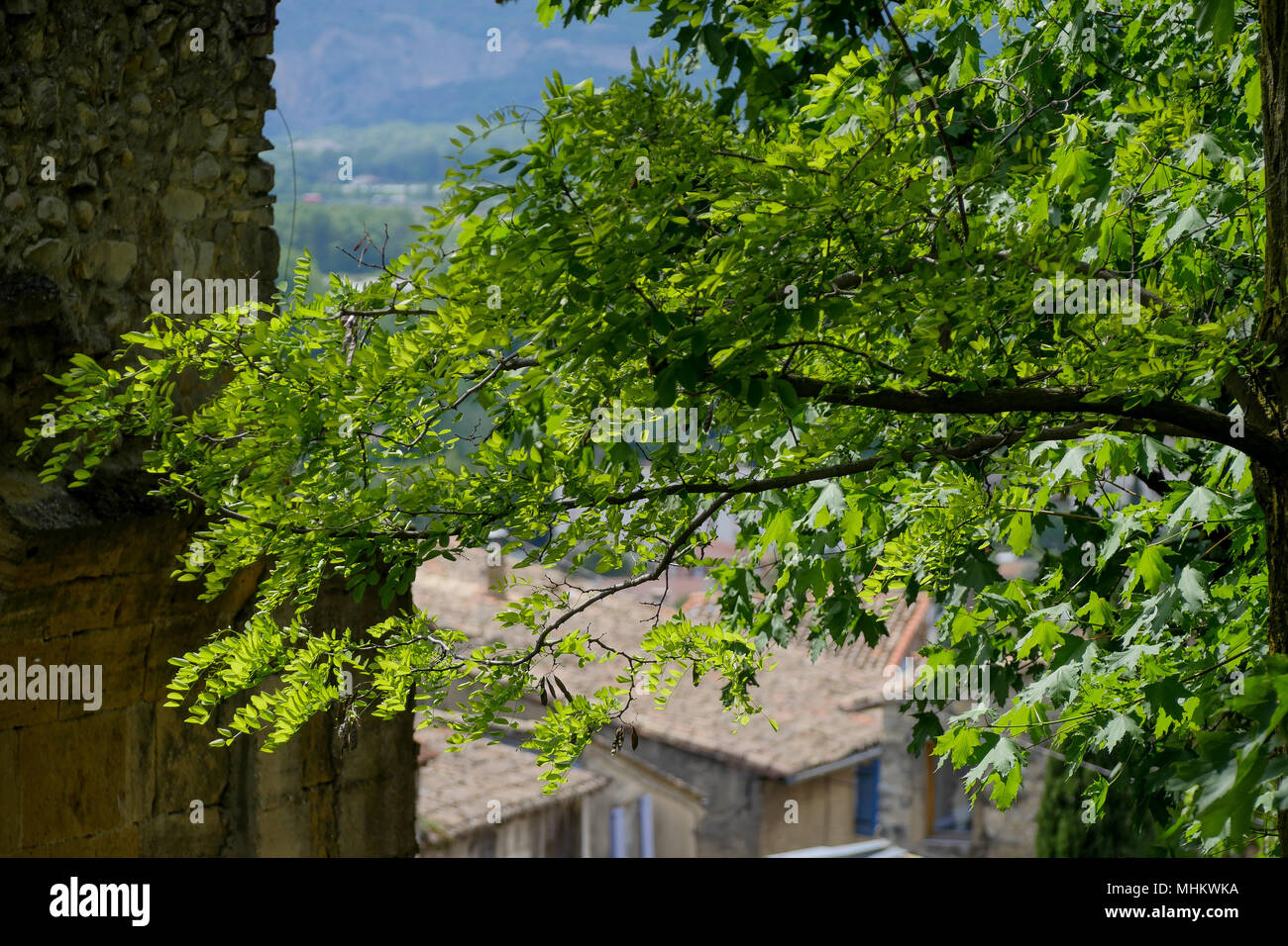 General view of a Drome village, Livron-sur-Drome, France Stock Photo ...