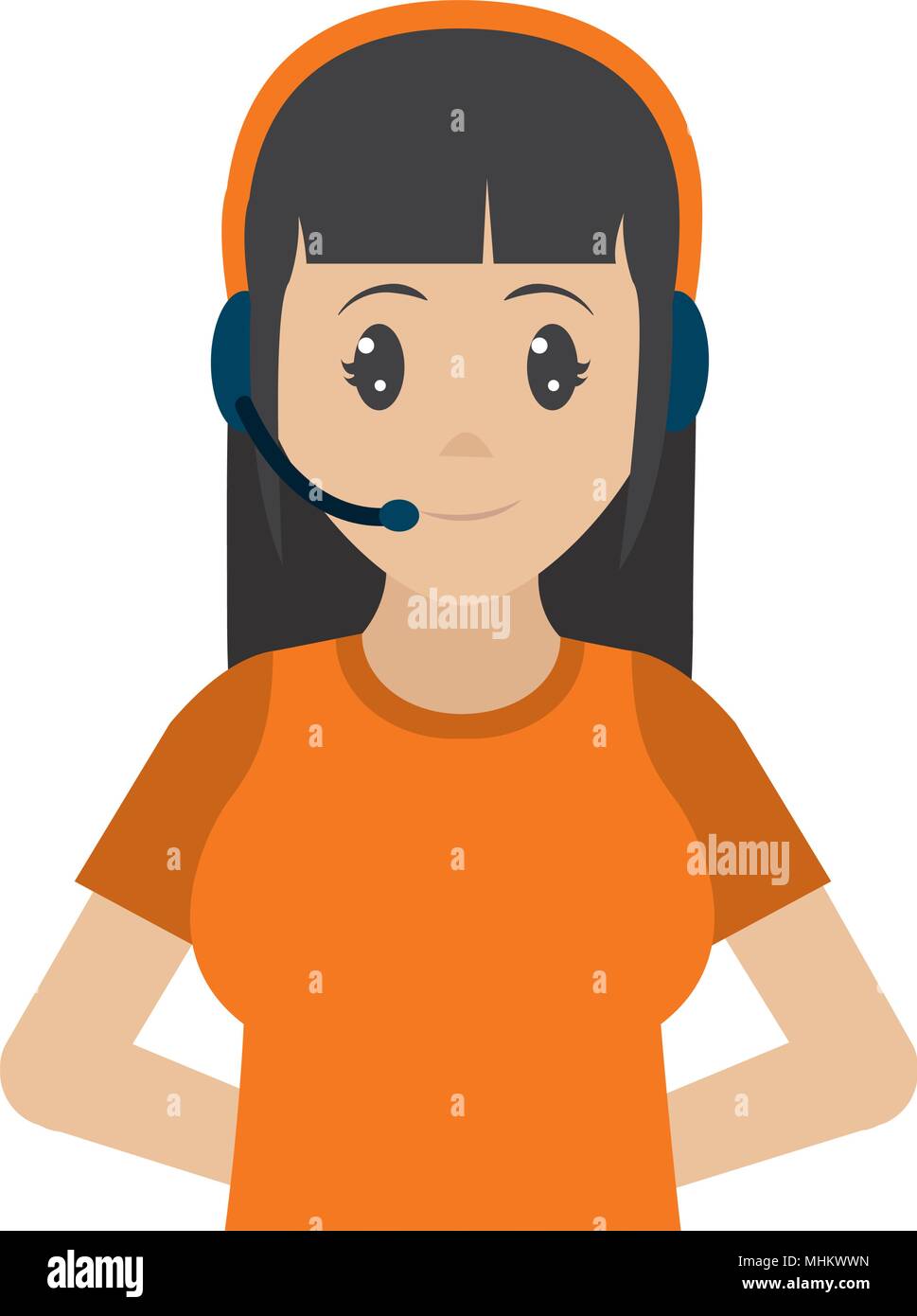 woman call center agent service Stock Vector Image & Art - Alamy