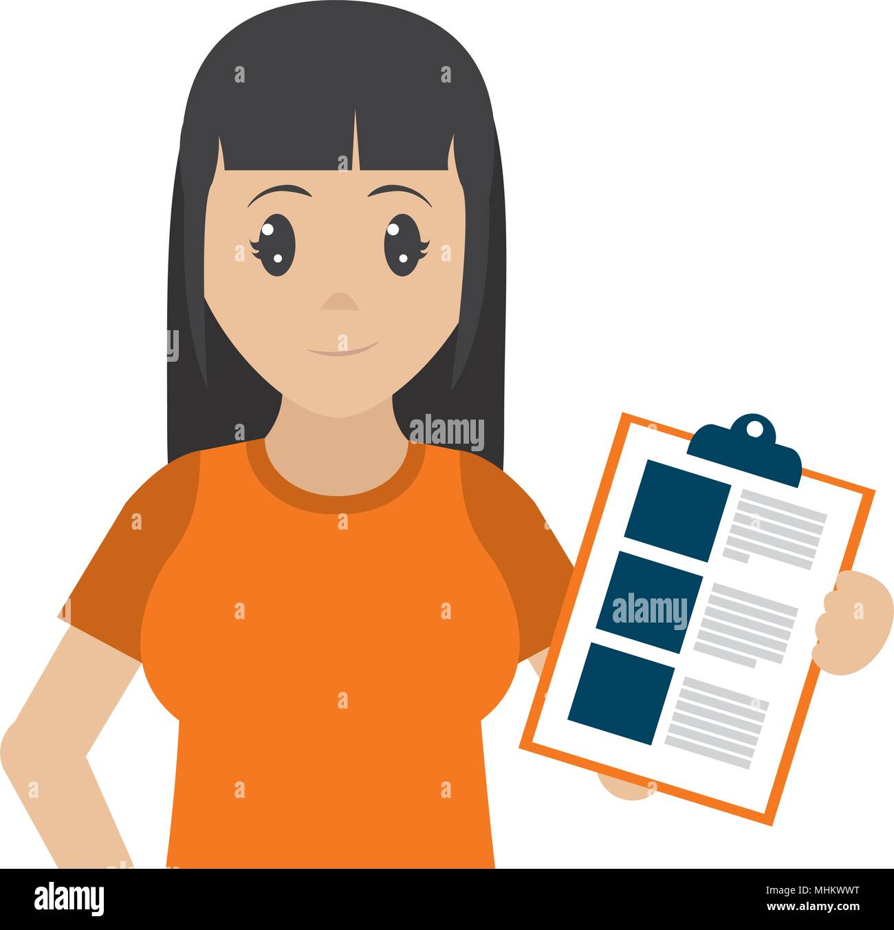 Happy woman receiving package Stock Vector Images - Alamy
