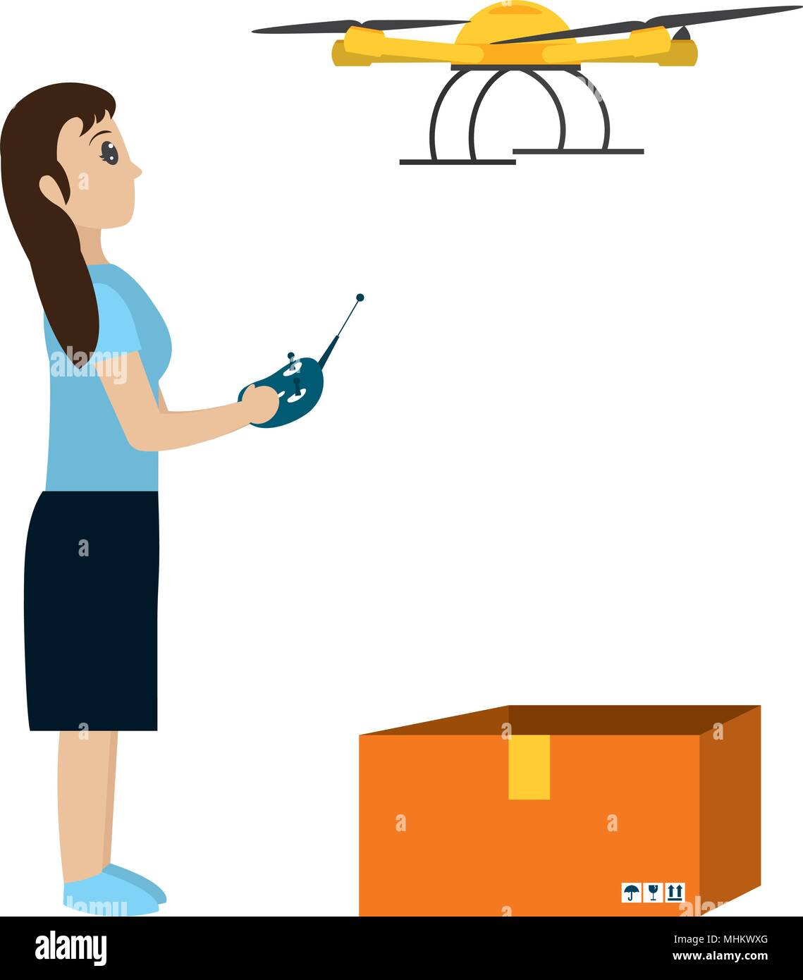 Woman remote control Stock Vector Images - Alamy Woman remote control Stock Vector Images - Alamy