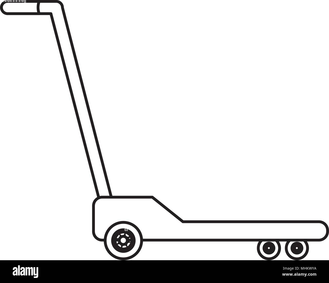 line platform trolleys obejct to delivery cargo Stock Vector Image ...