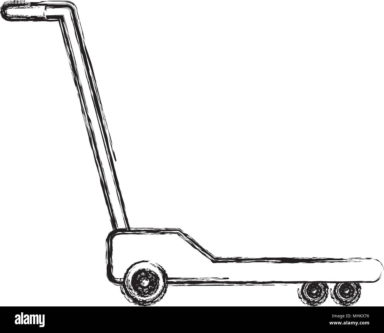 grunge platform trolleys obejct to delivery cargo Stock Vector Image ...