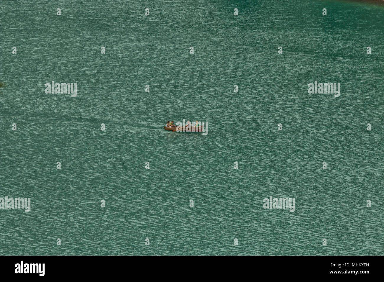 The Braies Lake and Croda del Becco, Pragser Wildsee, Prags, Pustertal ...