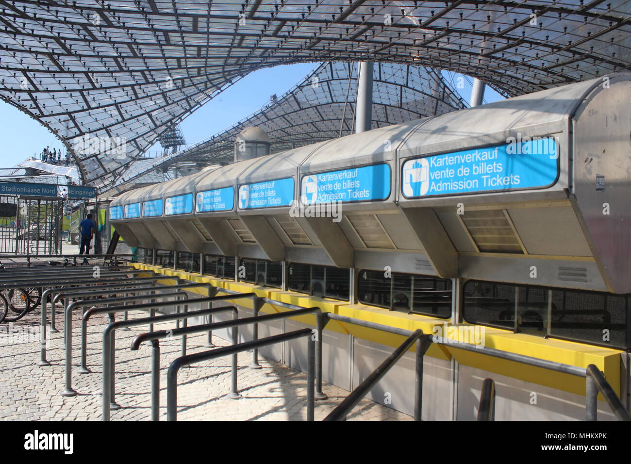 Ticket turnstiles at the Olympic Stadium in Munich Stock Photo - Alamy