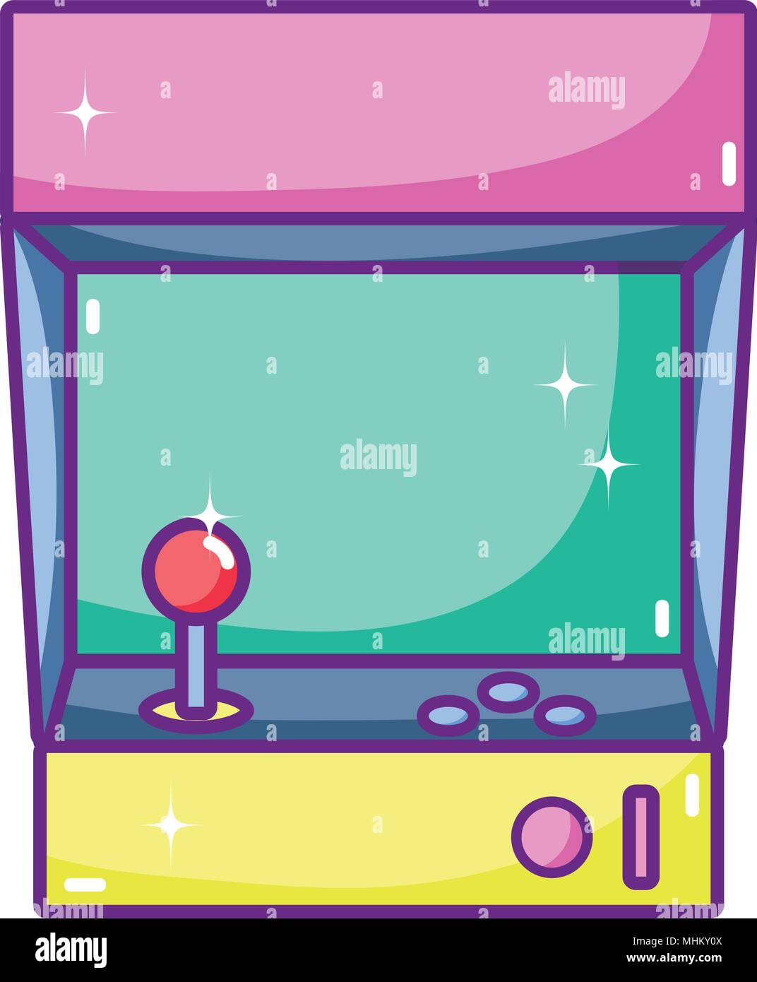 videogame machine console with controller buttons Stock Vector Image ...