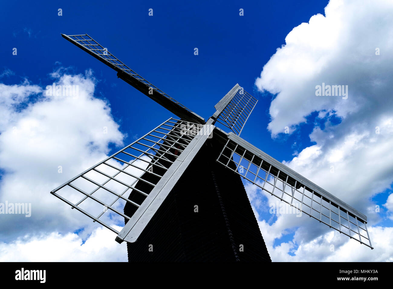 Brill Windmill on Brill Hill in Buckinghamshire, UK. Summers day with ...
