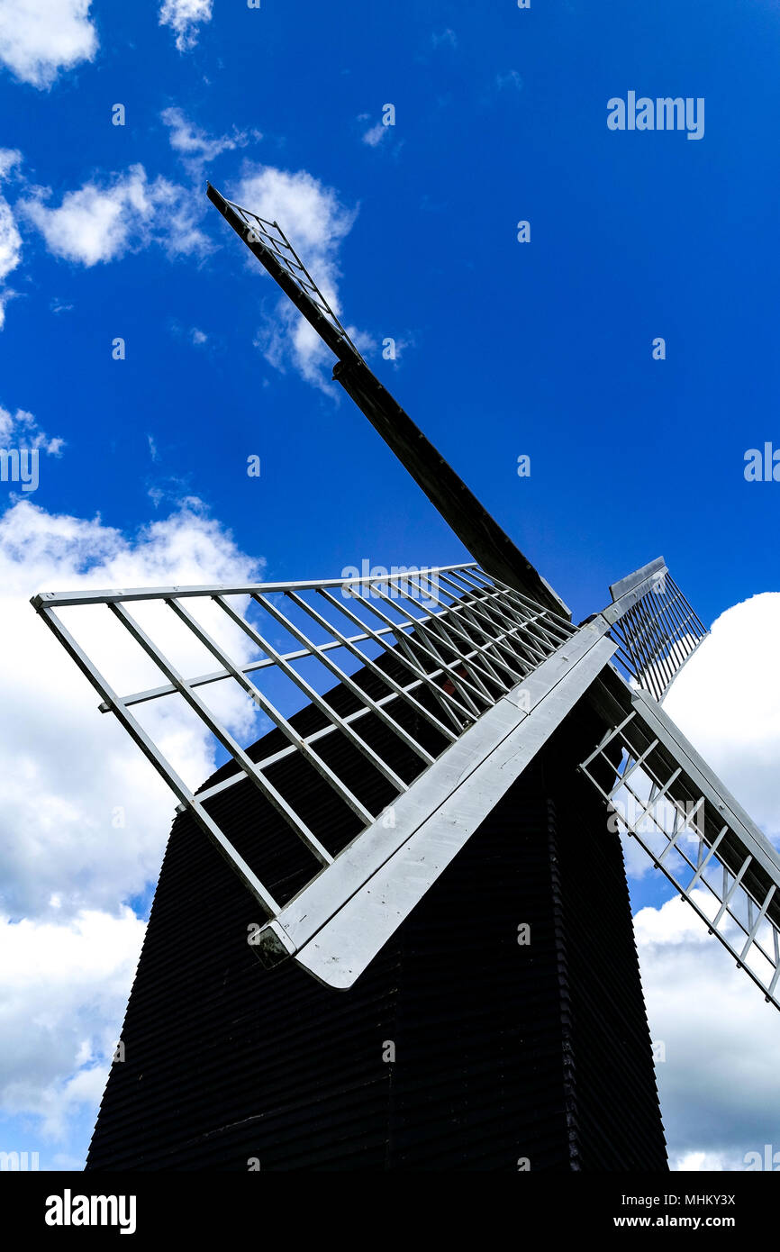 Brill Windmill on Brill Hill in Buckinghamshire, UK. Summers day with ...