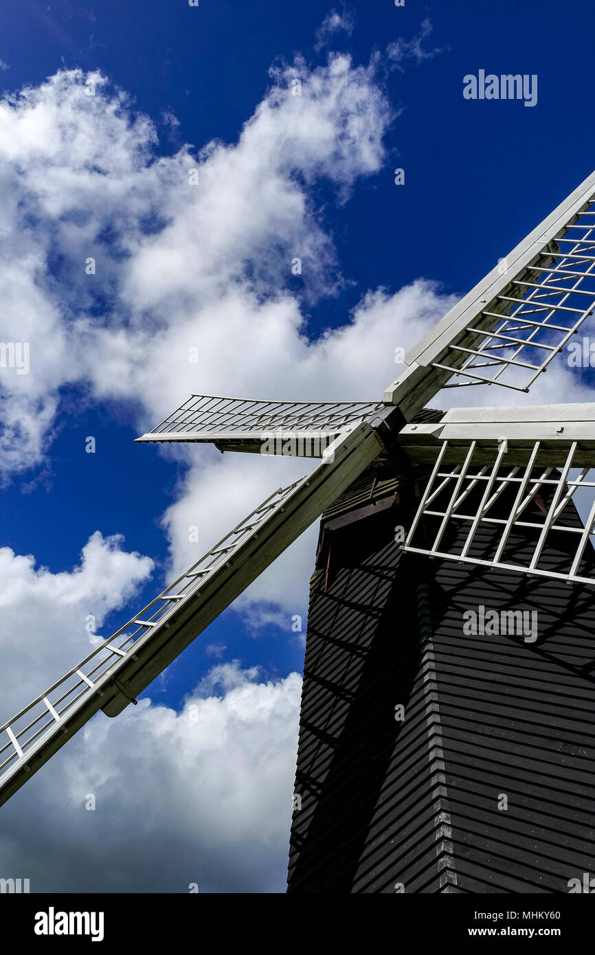 Brill Windmill on Brill Hill in Buckinghamshire, UK. Summers day with ...
