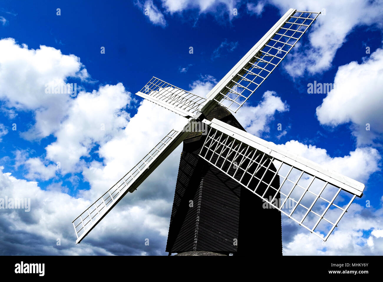 Brill Windmill on Brill Hill in Buckinghamshire, UK. Summers day with ...