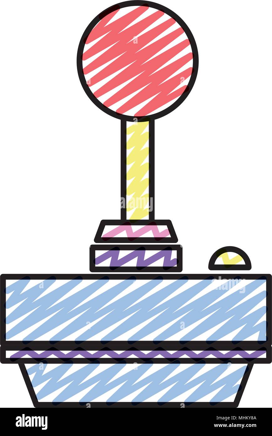 doodle videogame controller button to console player Stock Vector Image ...