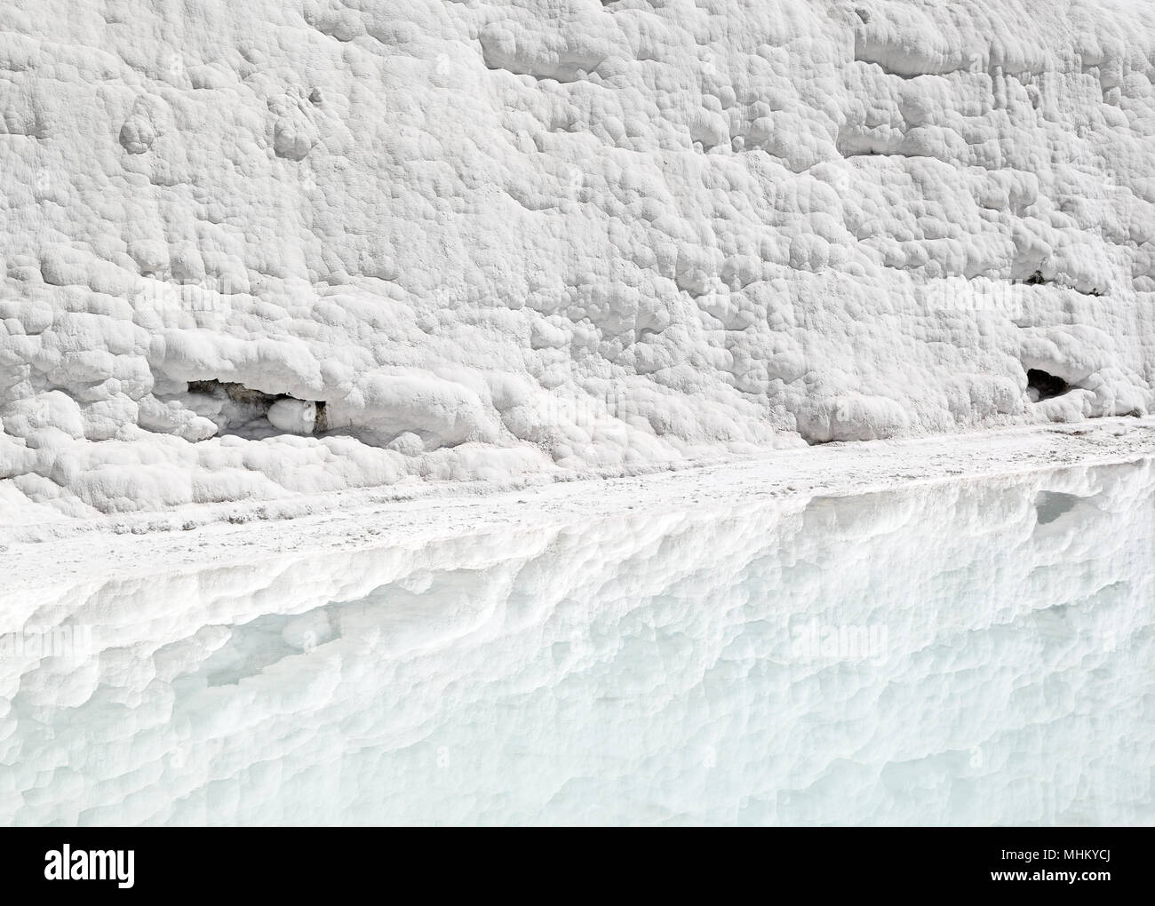 Pamukkale - Calcium deposits from natural thermal springs, Turkey Stock ...