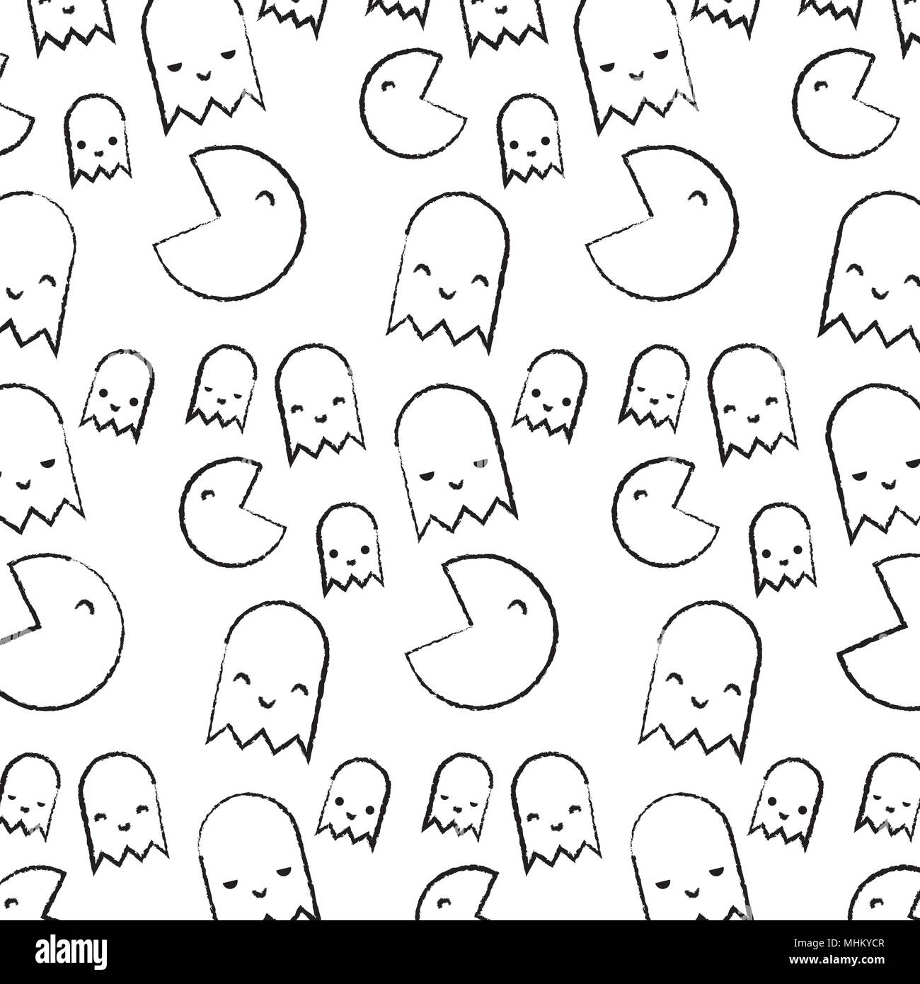 grunge electronic videogame characters technology background Stock ...