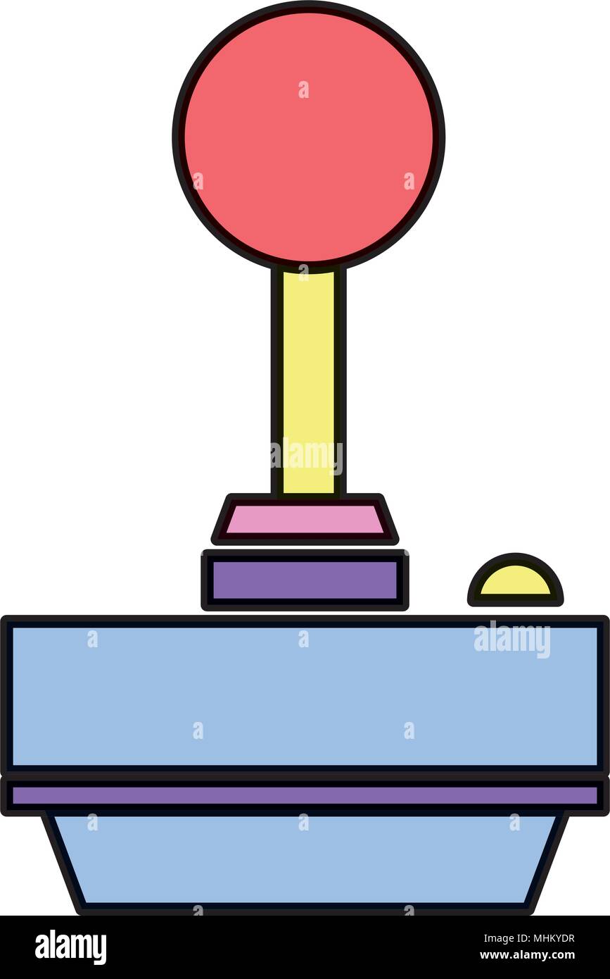 color videogame controller button to console player Stock Vector Image ...