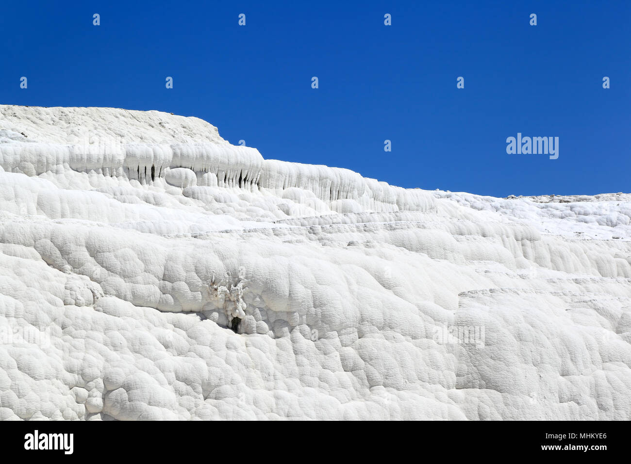 Pamukkale - Calcium deposits from natural thermal springs, Turkey Stock ...