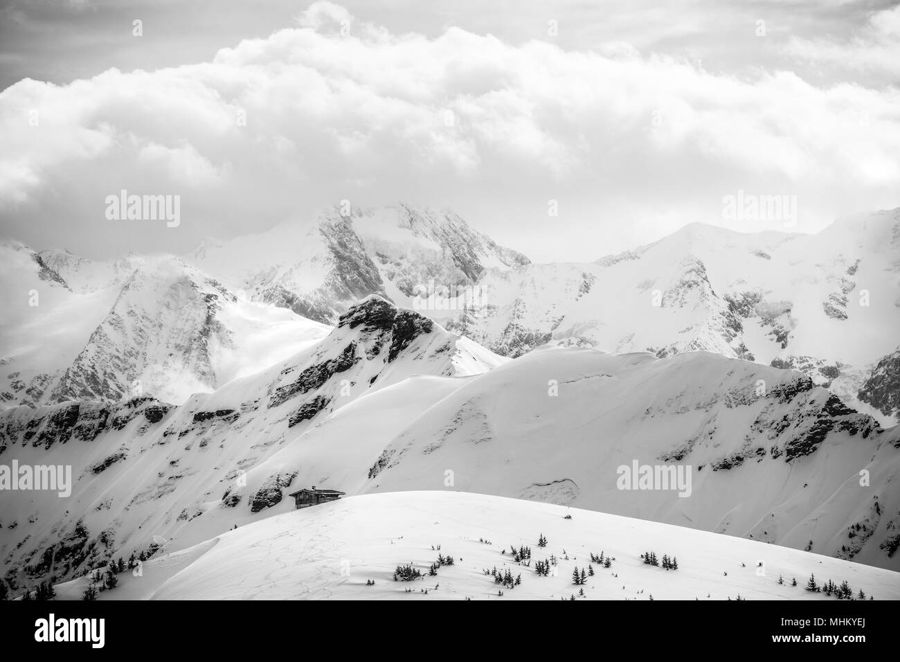 Nature of the alps Black and White Stock Photos & Images - Alamy