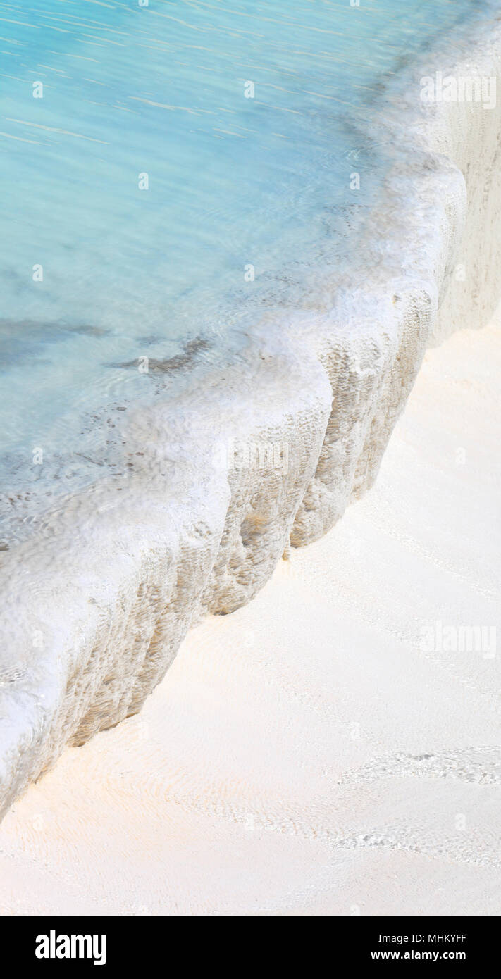 Pamukkale - Calcium deposits from natural thermal springs, Turkey Stock ...