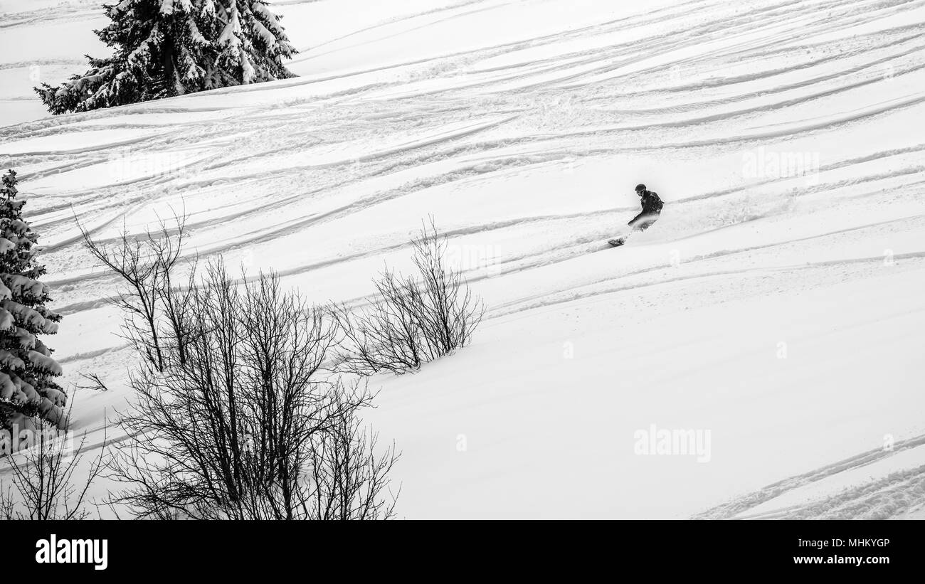 France ski alps Black and White Stock Photos & Images - Alamy