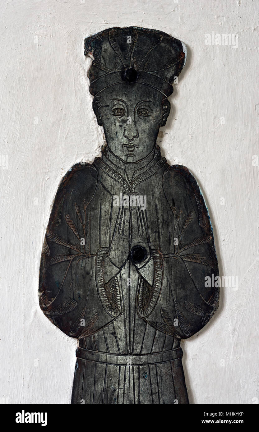 Brass memorial to John Edwards d1461, St. Peter`s Church, Rodmarton ...