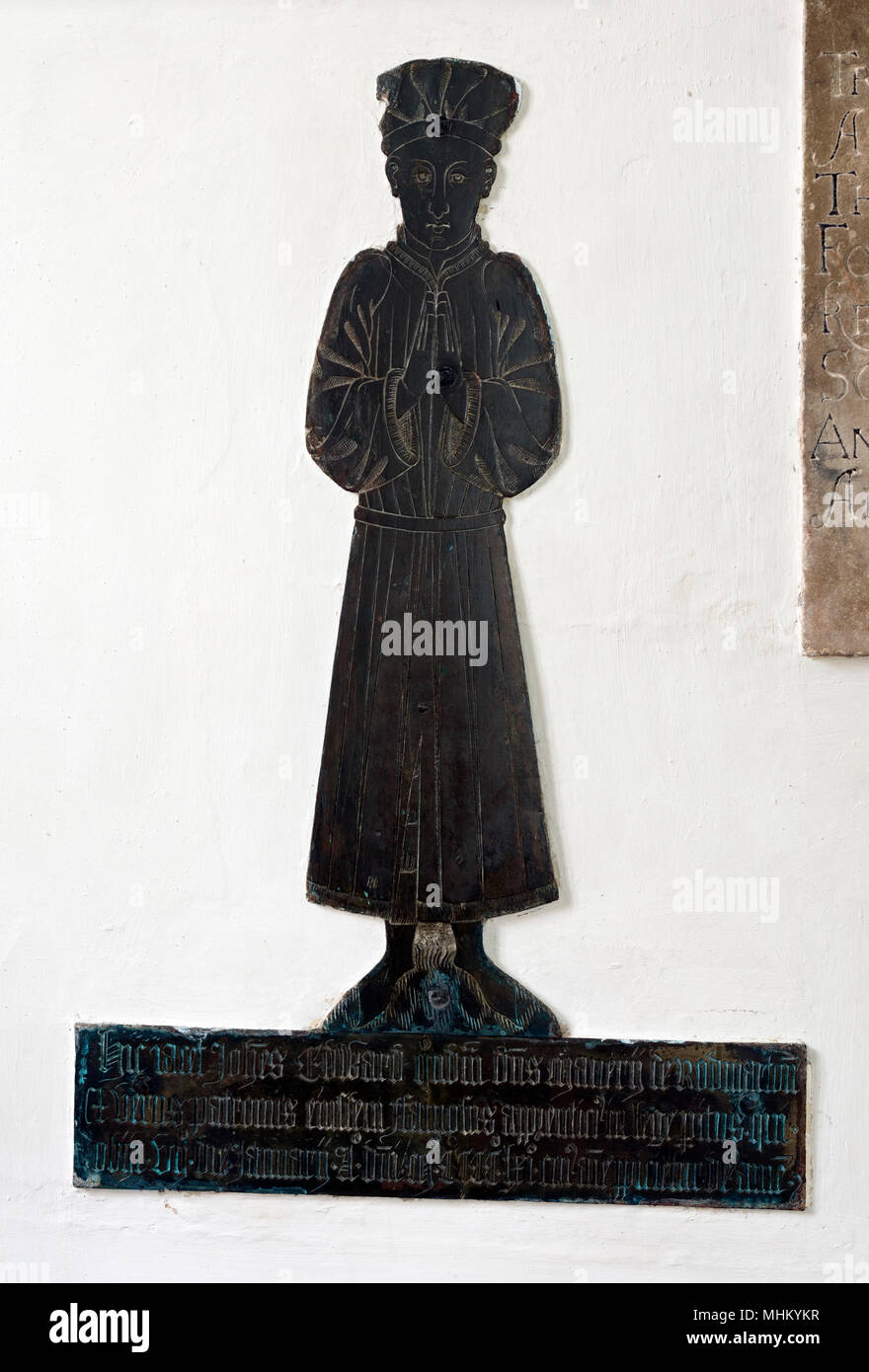 Brass memorial to John Edwards d1461, St. Peter`s Church, Rodmarton ...