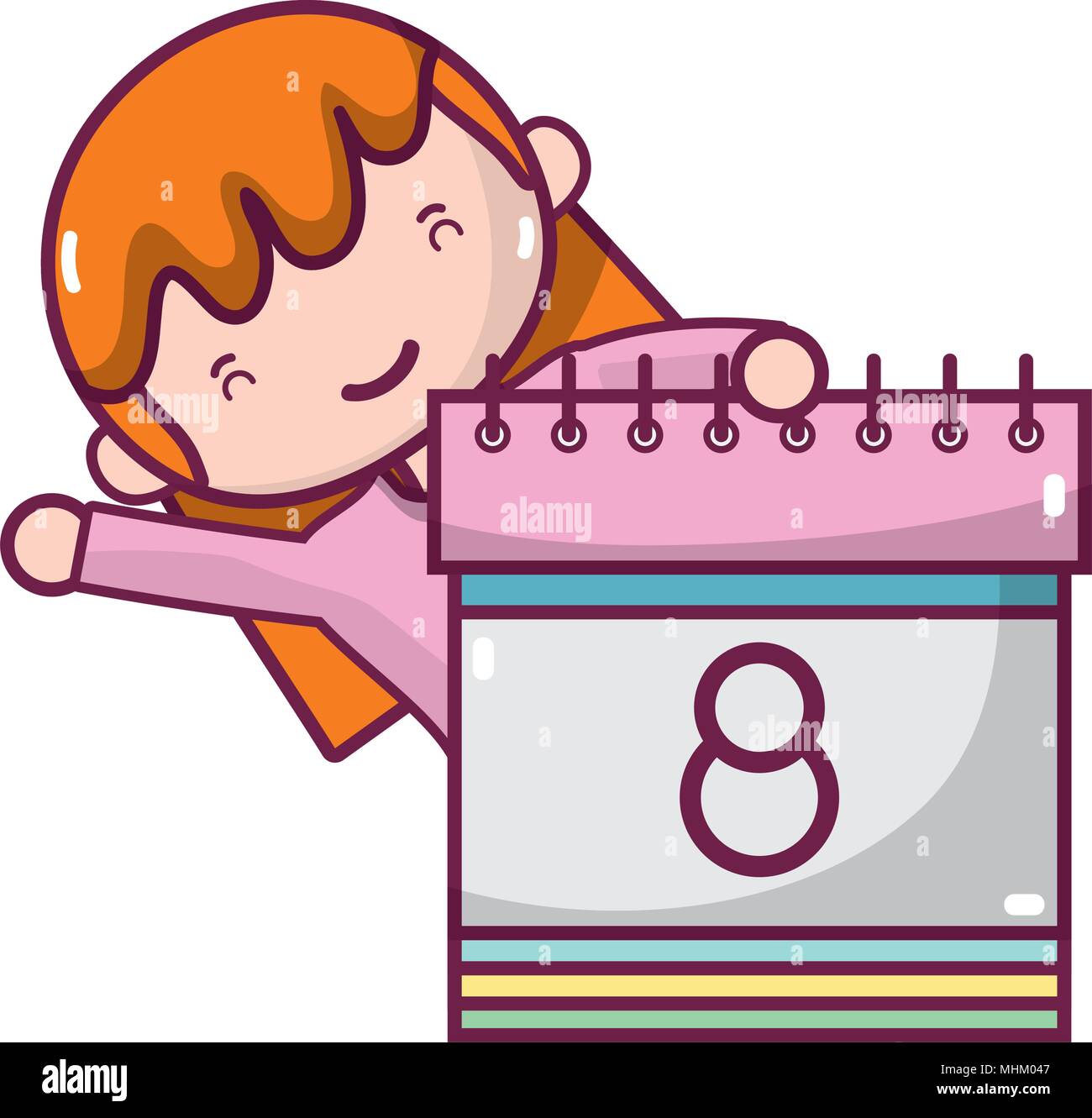 Vintage calendar girl Stock Vector Images - Alamy