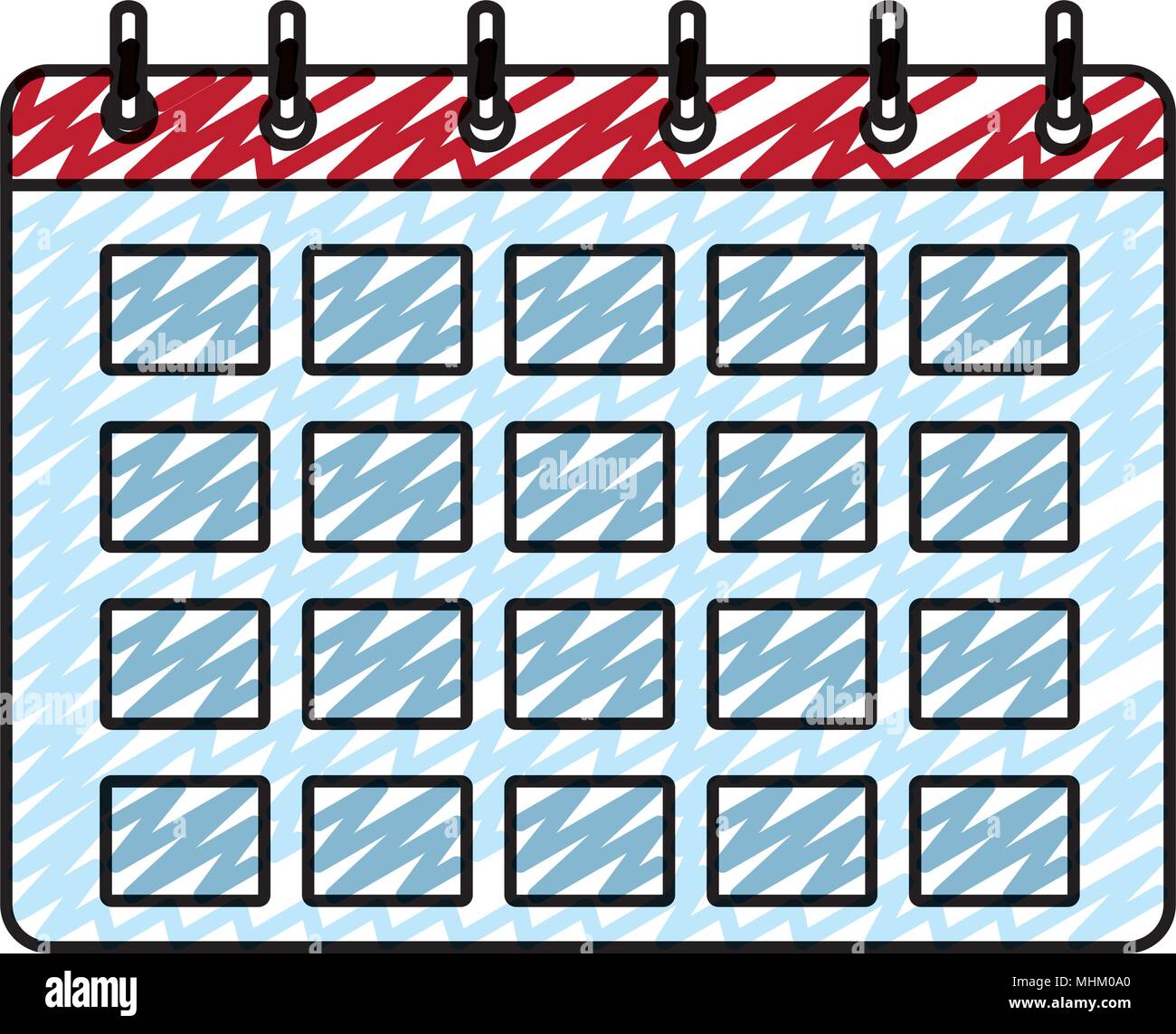 doodle calendar event information day organizer Stock Vector Image ...