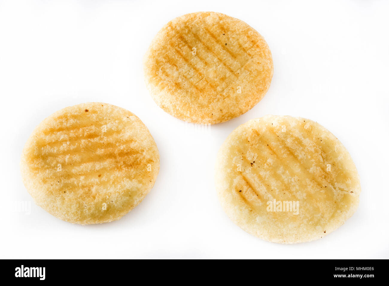 Arepas isolated on white background. Venezuelan typical food Stock ...