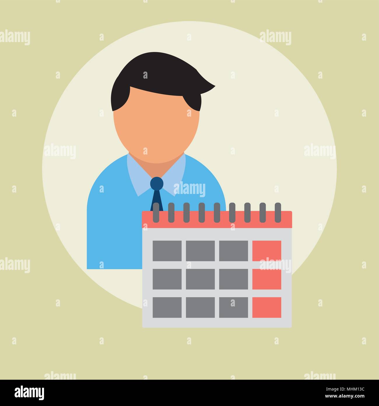 Businessman with schedule Stock Vector Image & Art - Alamy